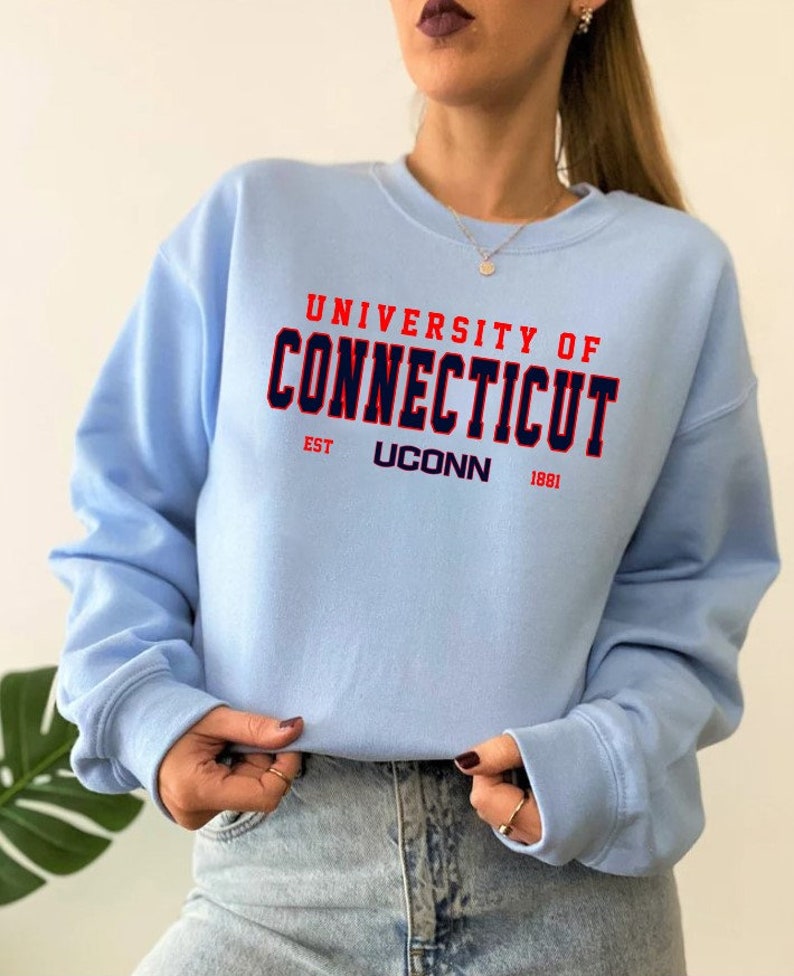 University Of Connecticut Sweater, UConn Sweatshirt, Connecticut Shirt ...