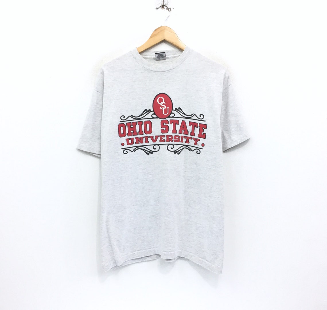 Vintage 90's Ohio State University T-shirt Big Logo OSU Columbus Signal ...