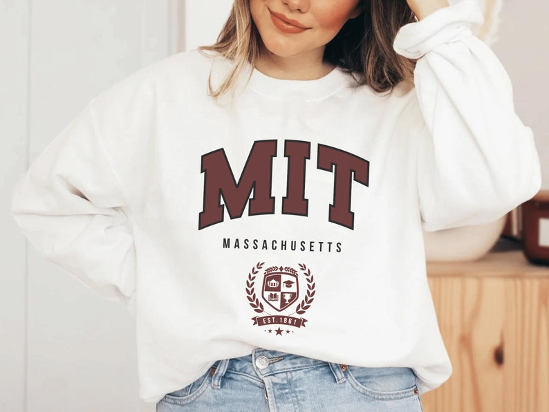 Vintage MIT Sweatshirt Institute Of Technology University Sweatshirt ...