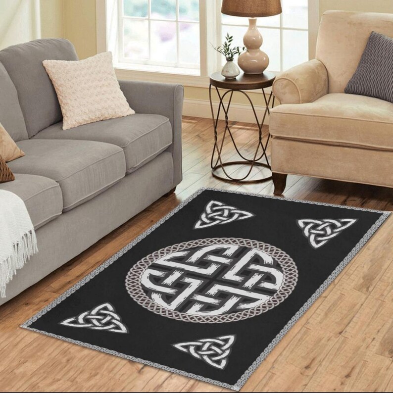 Celtic Knot Celtic Symbols Viking Area Rug - Bluefink