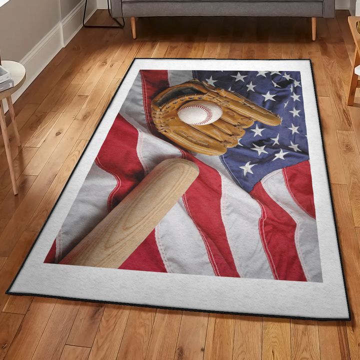 Baseball Indoor Outdoor Rugs, Baseball Rug - Bluefink