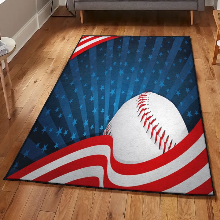 Usa Area Rugs, American Baseball Rug - Bluefink