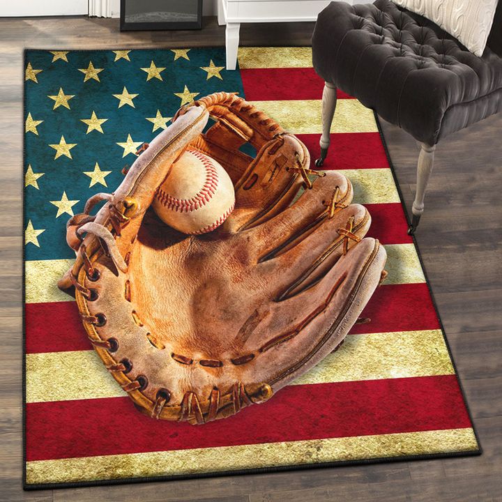 Baseball Area Rugs For Living Room, Baseball Rug - Bluefink