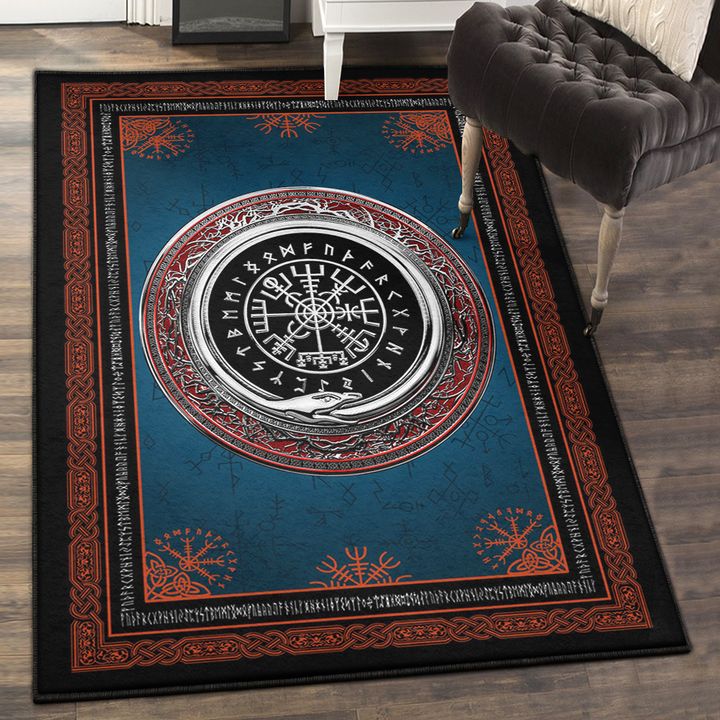 Viking Art Bedroom Rugs, Viking Logo Norse Mythology Rug Personalized ...