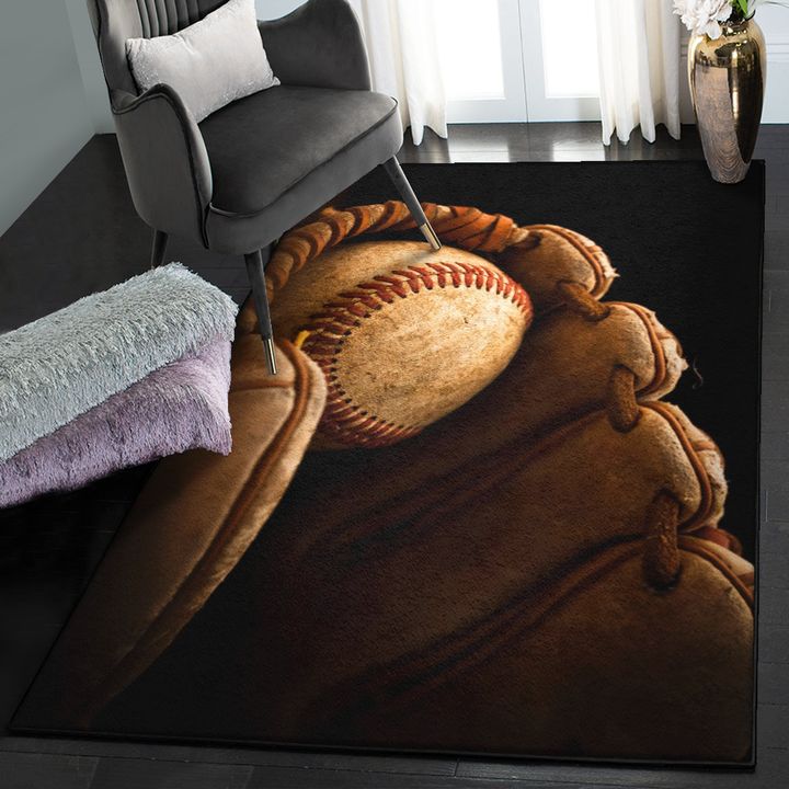 Baseball Bat Area Rugs For Living Room, Baseball Rug - Bluefink