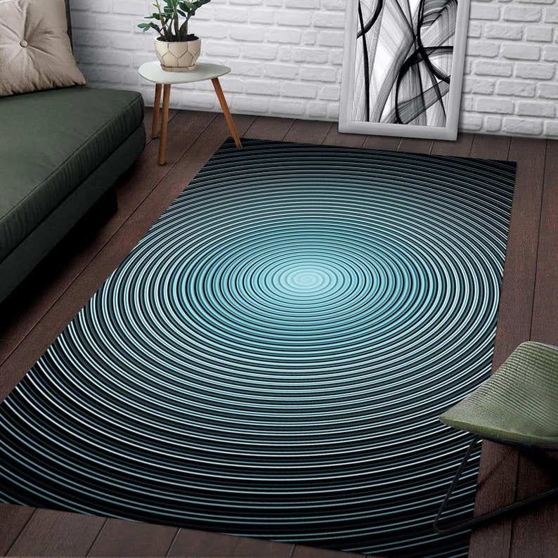 Vortex Rug, Optic Illusion Rug for bedroom - Bluefink