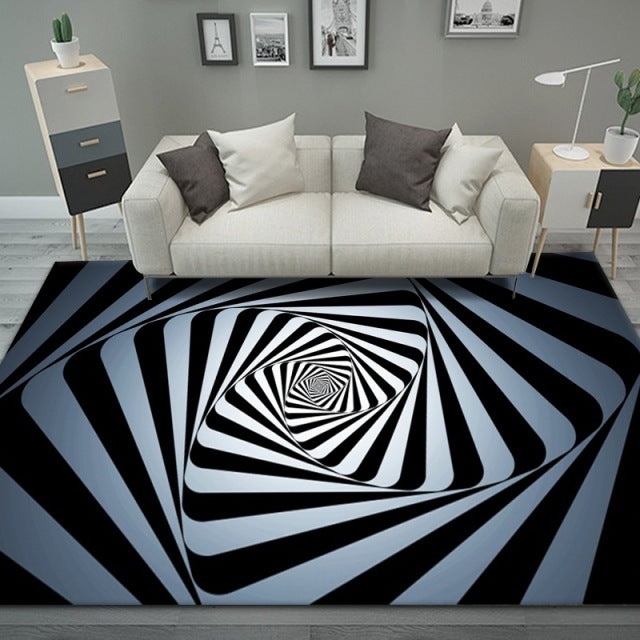 3D Vortex Illusion Carpet, 3d Rugs for Living Room - Bluefink