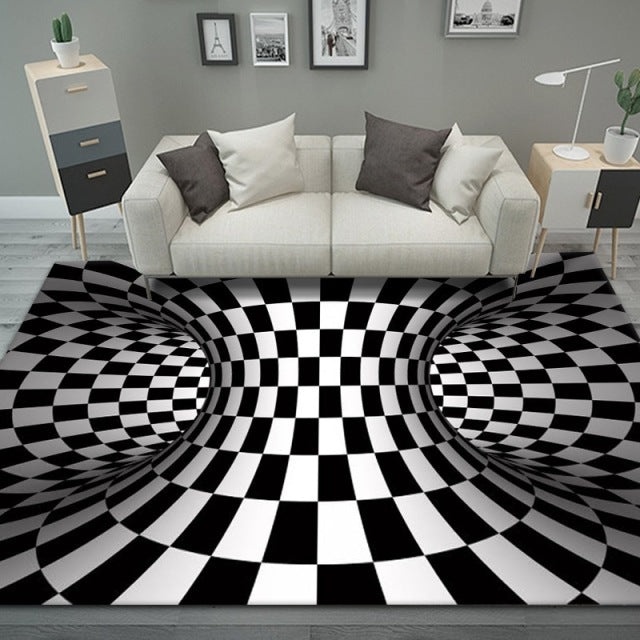 3D Vortex Illusion Carpet, Vortex Illusion Rug 3D Vortex Rug - Bluefink