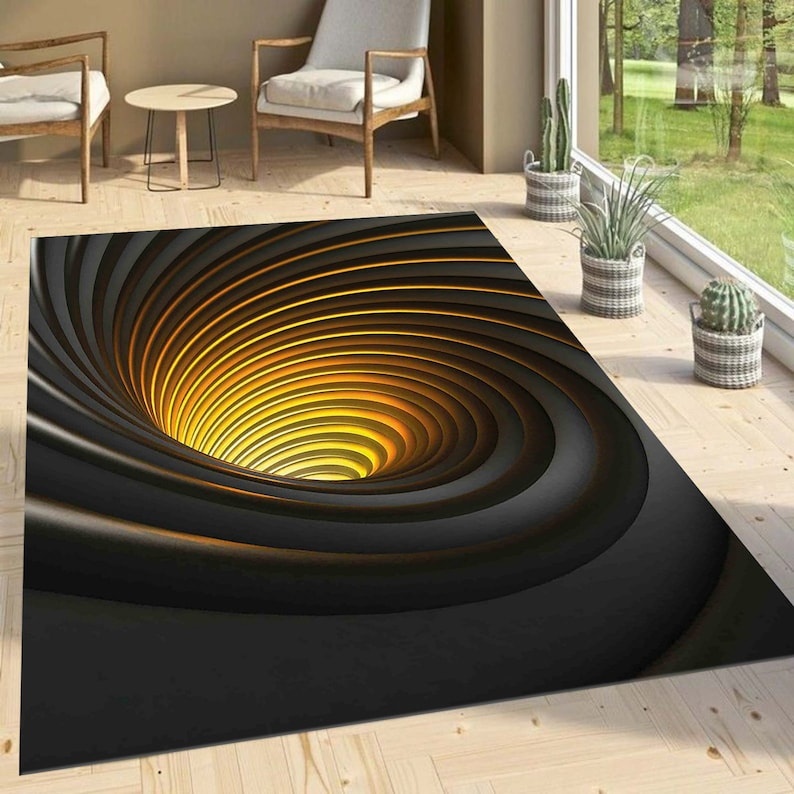 Vortex Rug, 3D Vortex Illusion Non Slip Rug, Vortex Illusion Rug Carpet ...