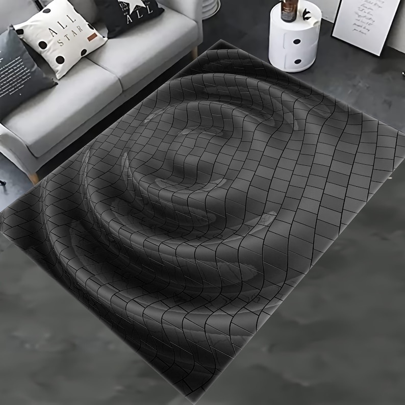 3D Vortex Illusion Rug for Bedroom - Bluefink