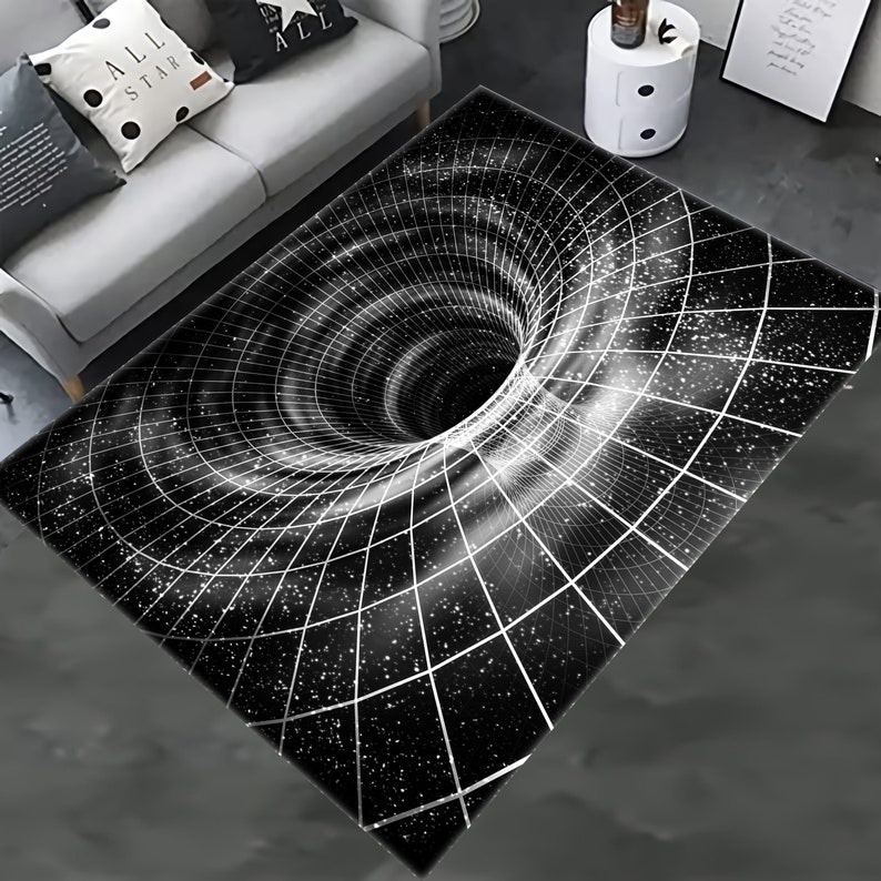 Custom 3D Vortex Rug, 3D Illusion Rug, Rectangular Illusion Rug, Vortex ...