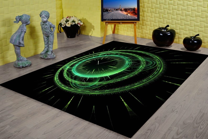Custom 3D Vortex Illusion Rug, Vortex Rug Home Decor Area Rug - Bluefink