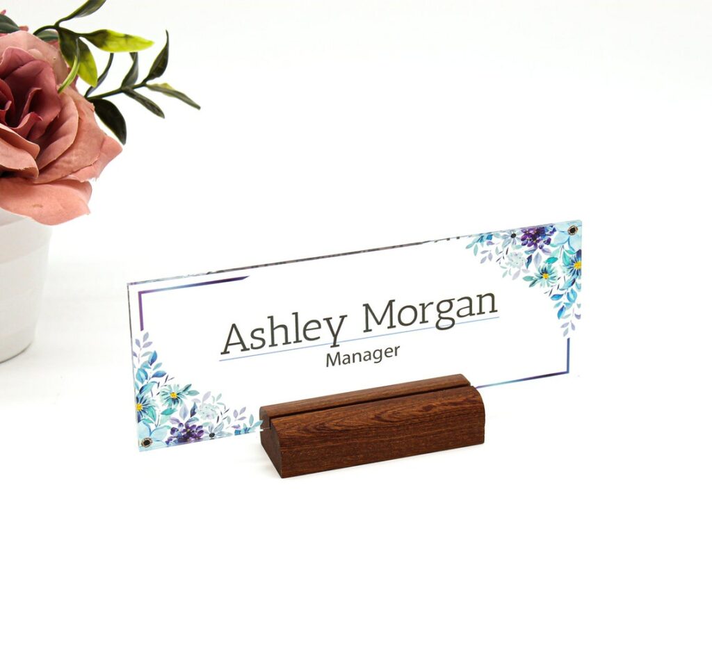 Acrylic Desk Name Plates , Personalized Custom Secretary Sign Gift ...