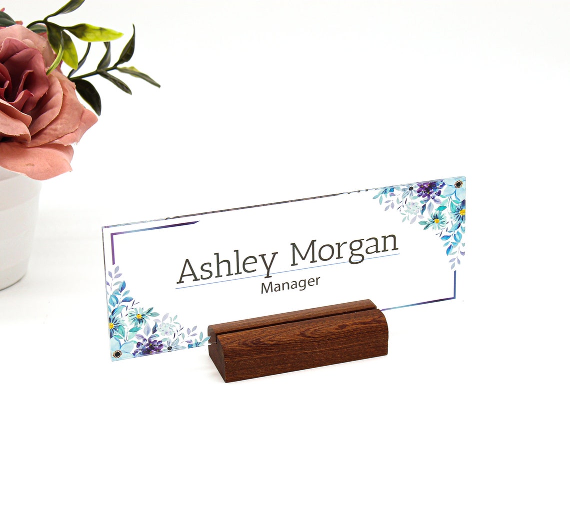 Acrylic Desk Name Plates , Personalized Custom Secretary Sign Gift ...