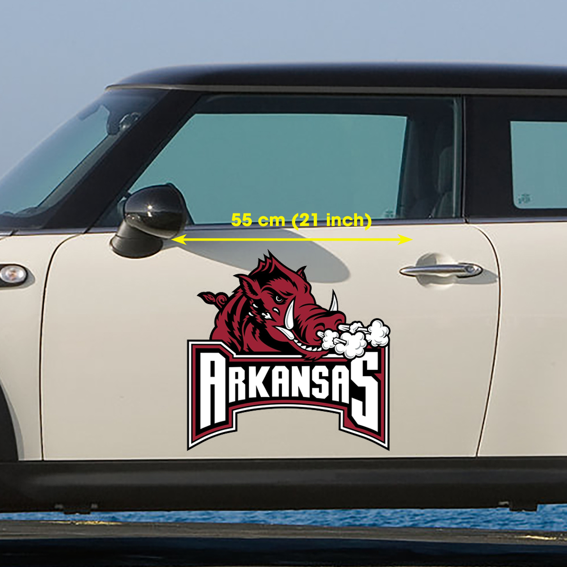 Arkansas Razorbacks Full Color Vinyl Decal Stickers For Truck car Door ...