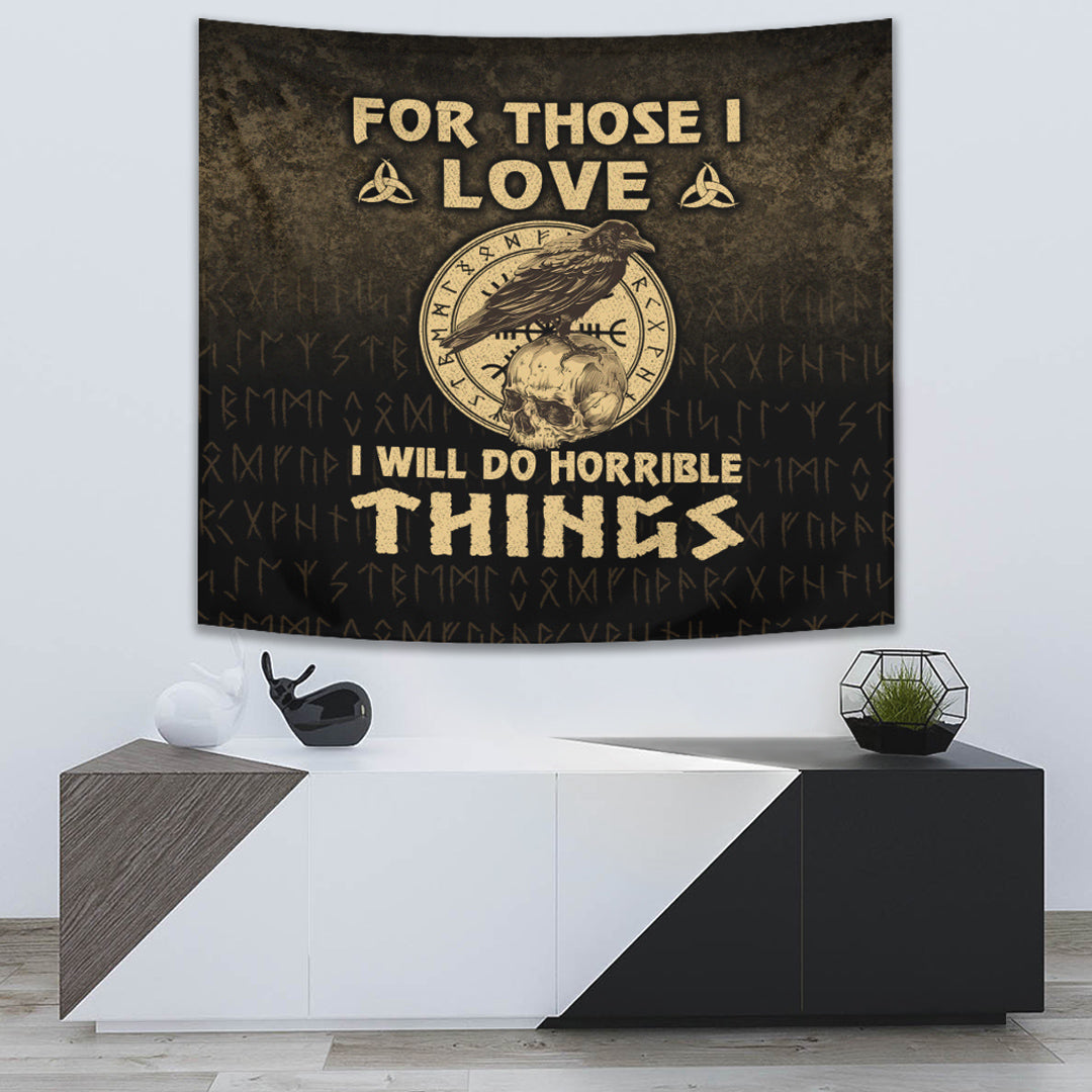 Blood Type Viking Axe Warrior Valhalla Tapestry for Wall Décor - Bluefink