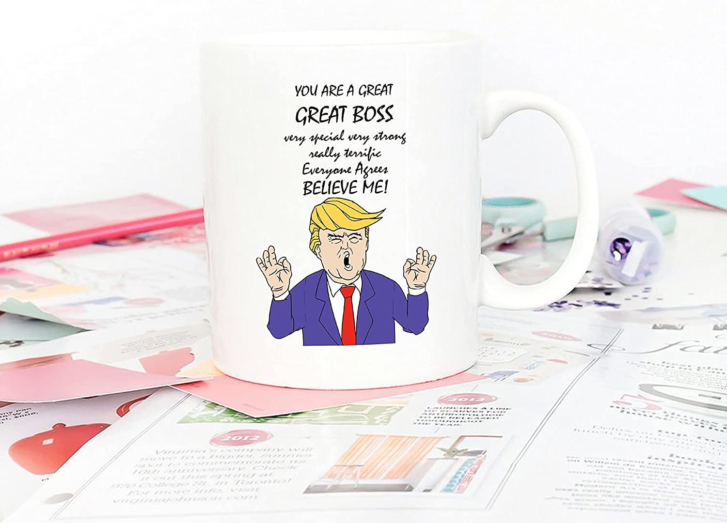 Bosses Day Funny Boss Office Coffee Mug Christmas Gifts From Co-Worker ...