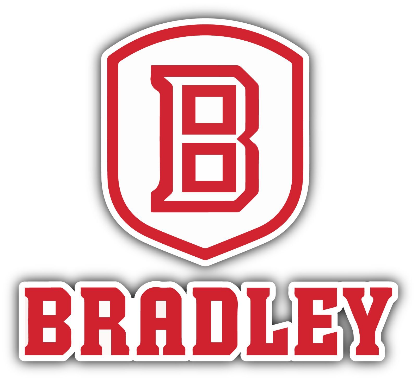 Bradley Braves NCAA Vinyl Logo Vinyl Decals Sticker For Car Truck Door ...