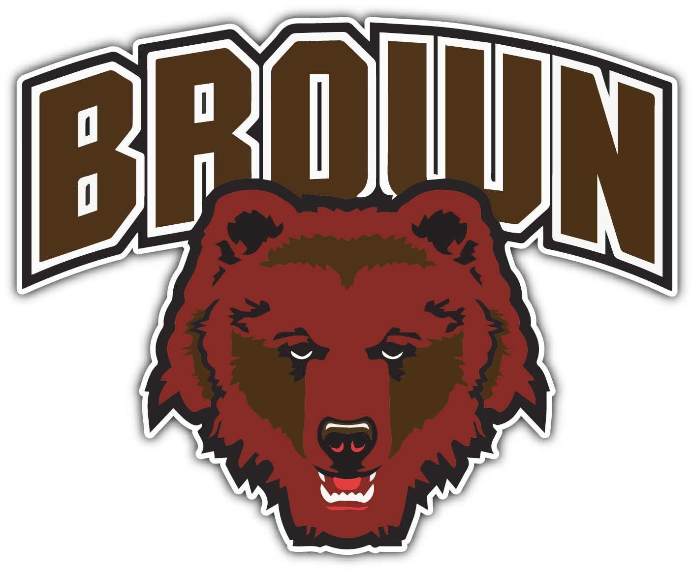 Brown Bears NCAA Logo Vinyl Decals Sticker For Car Truck Door And ...
