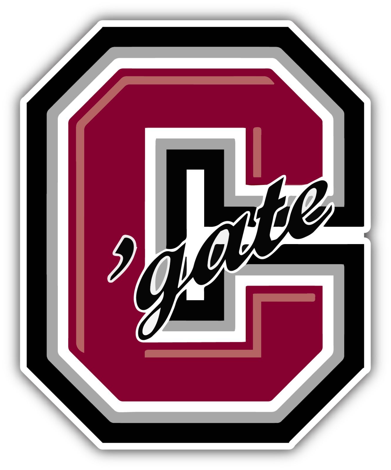 Colgate Raiders NCAA Vinyl Logo Vinyl Decals Sticker For Car Truck Door ...