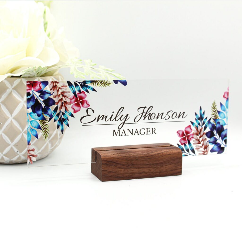 Customized Desk Name Plate Office Supply Personalized Secretary Sign ...