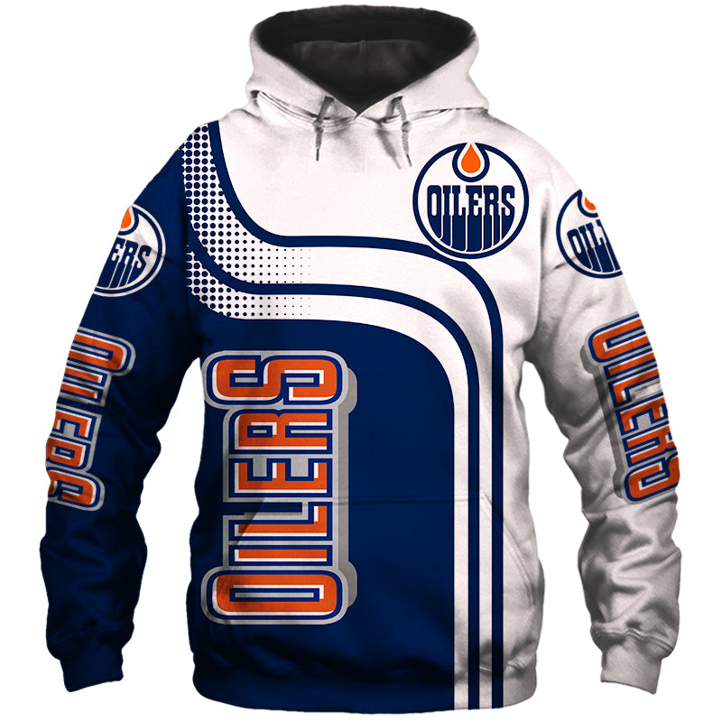 Edmonton Oilers Hoodies 3D Long Sleeve Zip Up Hoodie Gifts for Fans ...