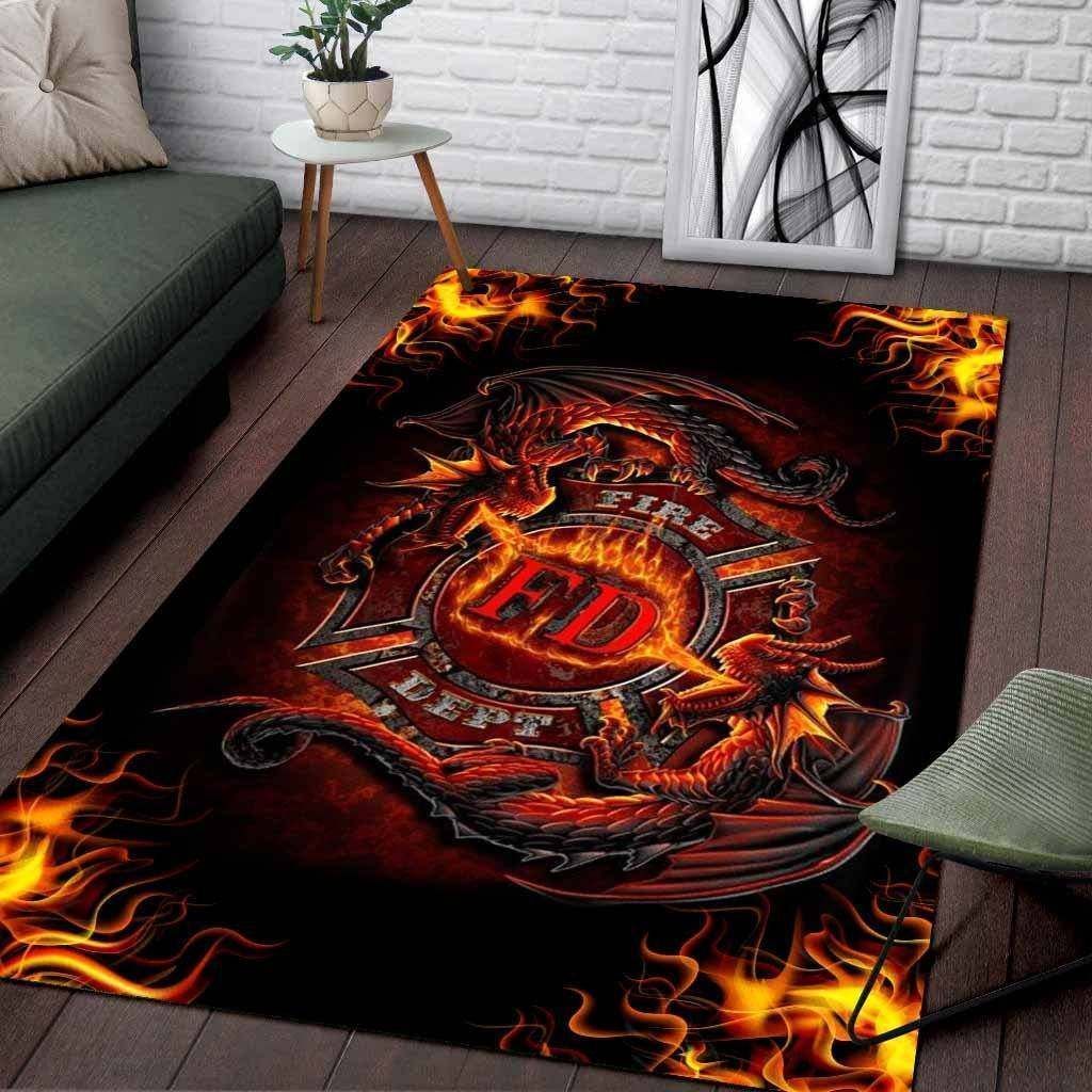 Fire Department Logo Fire Dept Rugs, Firefighter Area Rug, Fireman ...