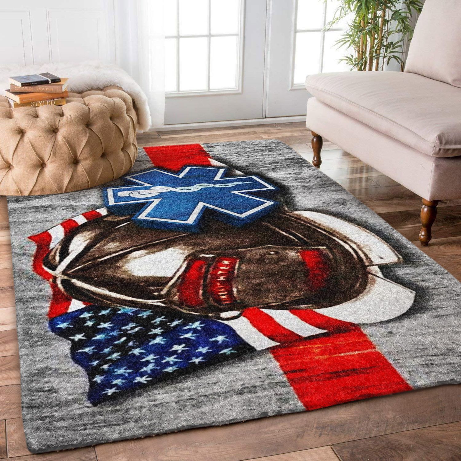 Firefighter Paramedic American Rugs, Firefighter Area Rug, Fireman ...
