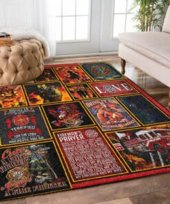 Fireman'S Prayer Life of A Firefighter Rugs, Firefighter Area Rug ...