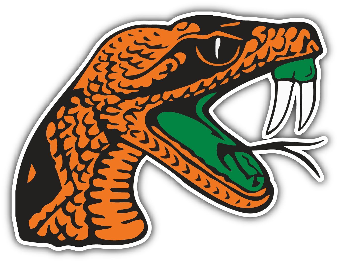 Florida A&M Rattlers College NCAA Logo Vinyl Decals Sticker For Car ...