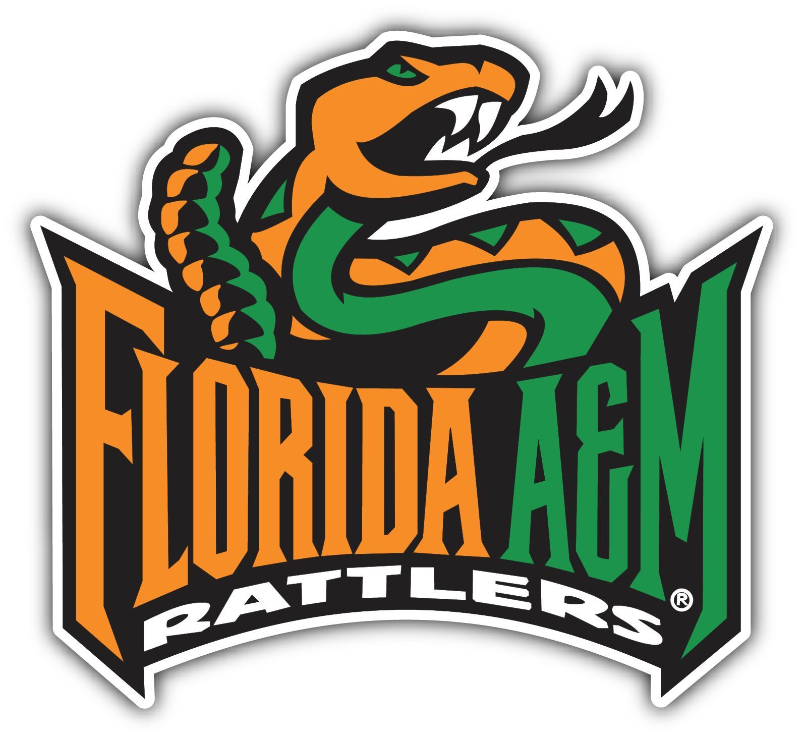 Florida A&M Rattlers College NCAA Logo Vinyl Decals Sticker For Car ...