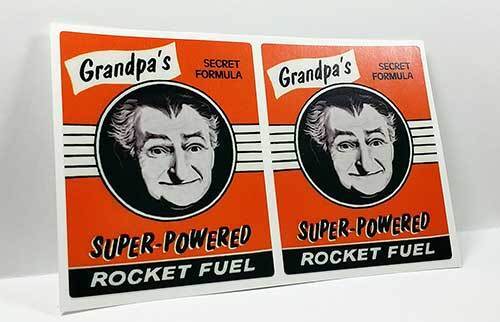 Grandpa'S Rocket Fuel Vintage Style Decal Rat Rod Racing Vinyl Sticker ...