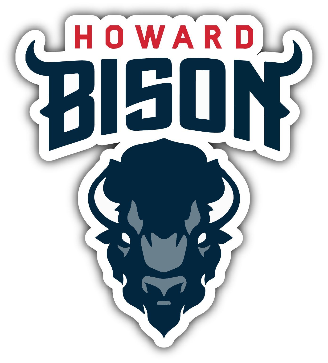 Howard Bison University College NCAA Logo Vinyl Decals Sticker For Car ...