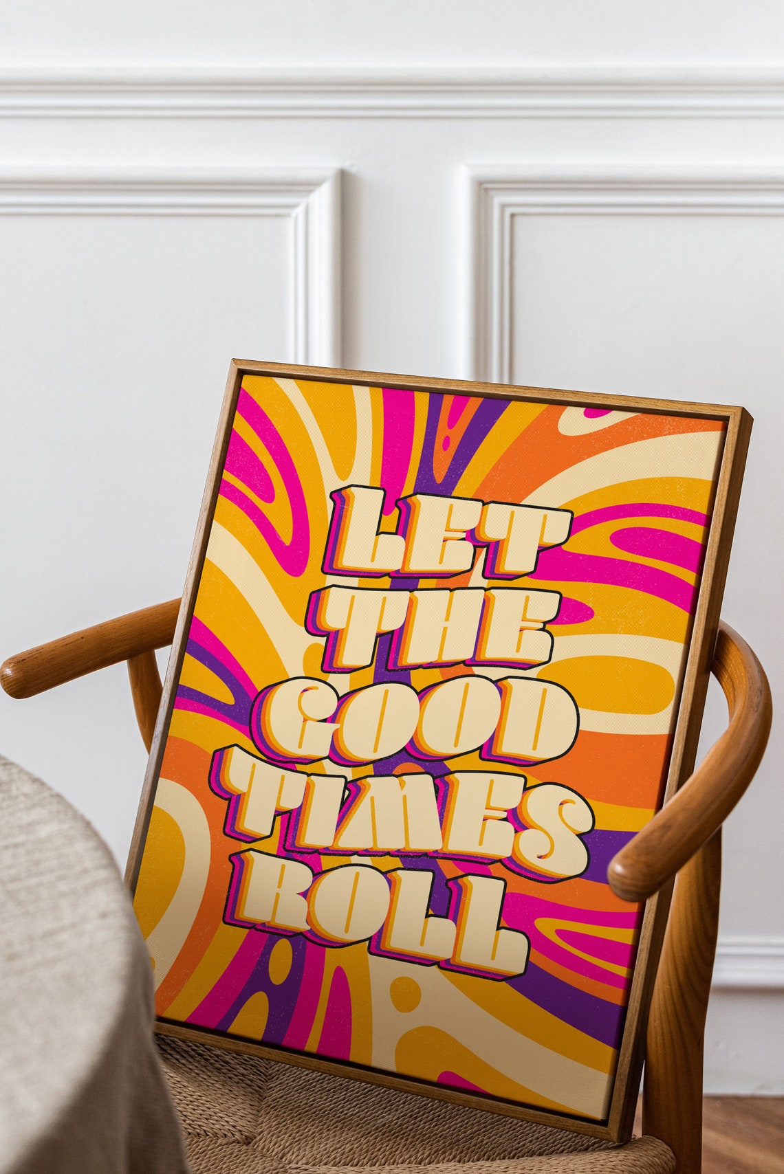 Let The Good Times Roll Motivational Quote Aesthetic Vintage 70s Poster ...