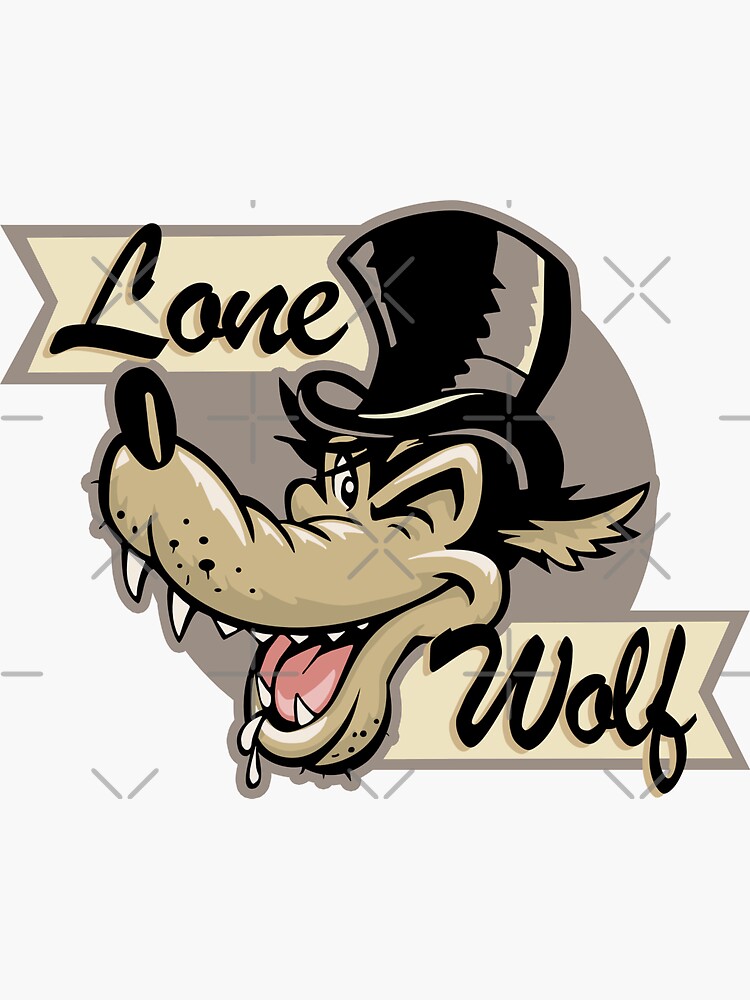 Lone Wolf Vinyl Sticker Decals Hot Rod Door Art - Bluefink