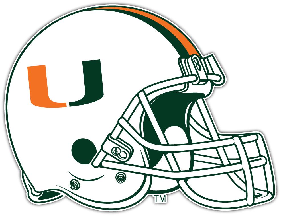 Miami Hurricanes NCAA Logo Vinyl Decals Sticker For Car Truck Door And ...