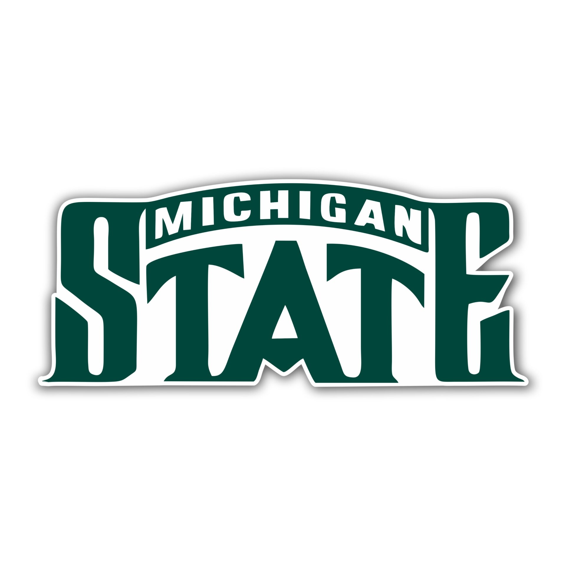 Michigan State Spartans- Logo Name- Full Color Vinyl Decal For Car Door ...