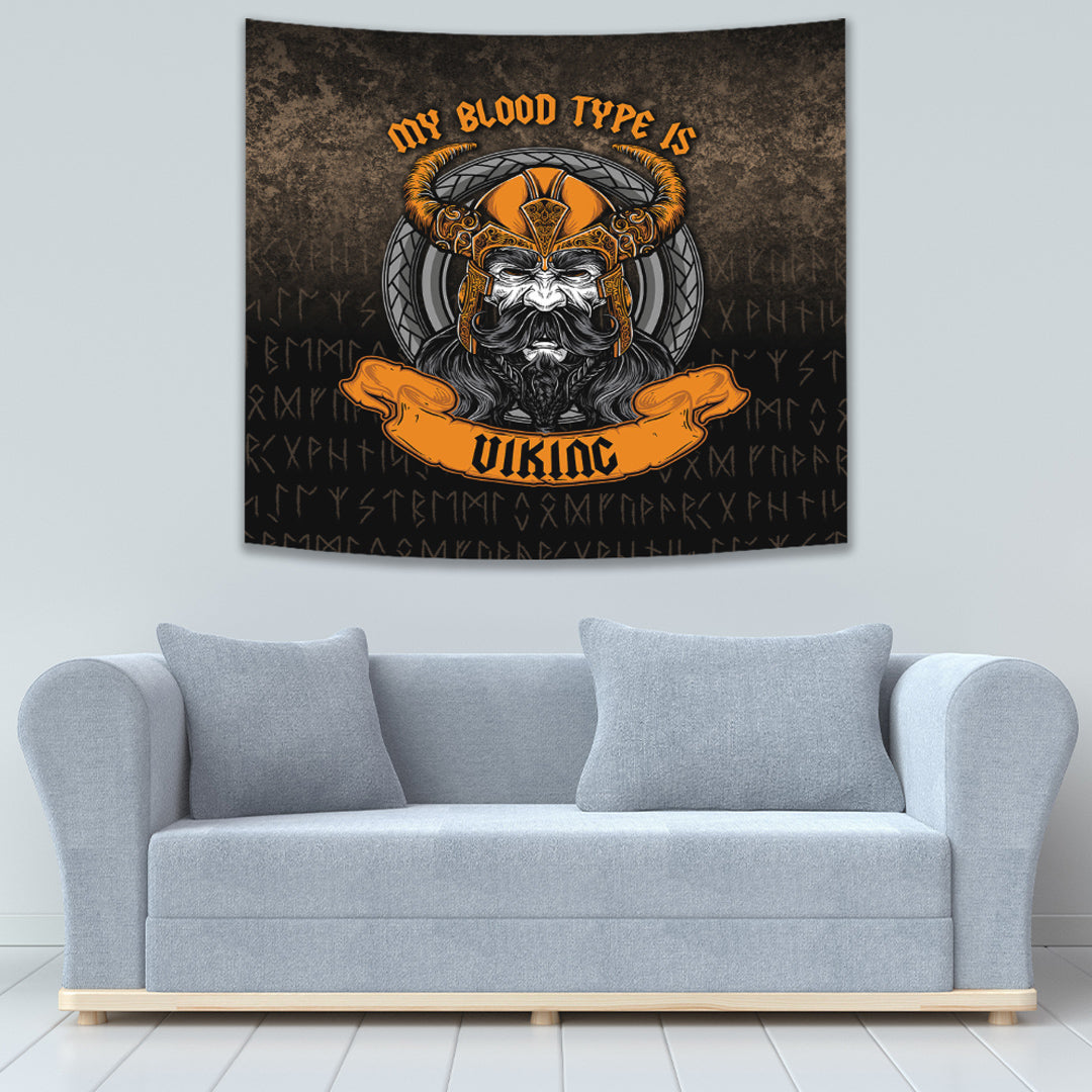 My Blood Type is Viking Tapestry for Wall Décor - Bluefink