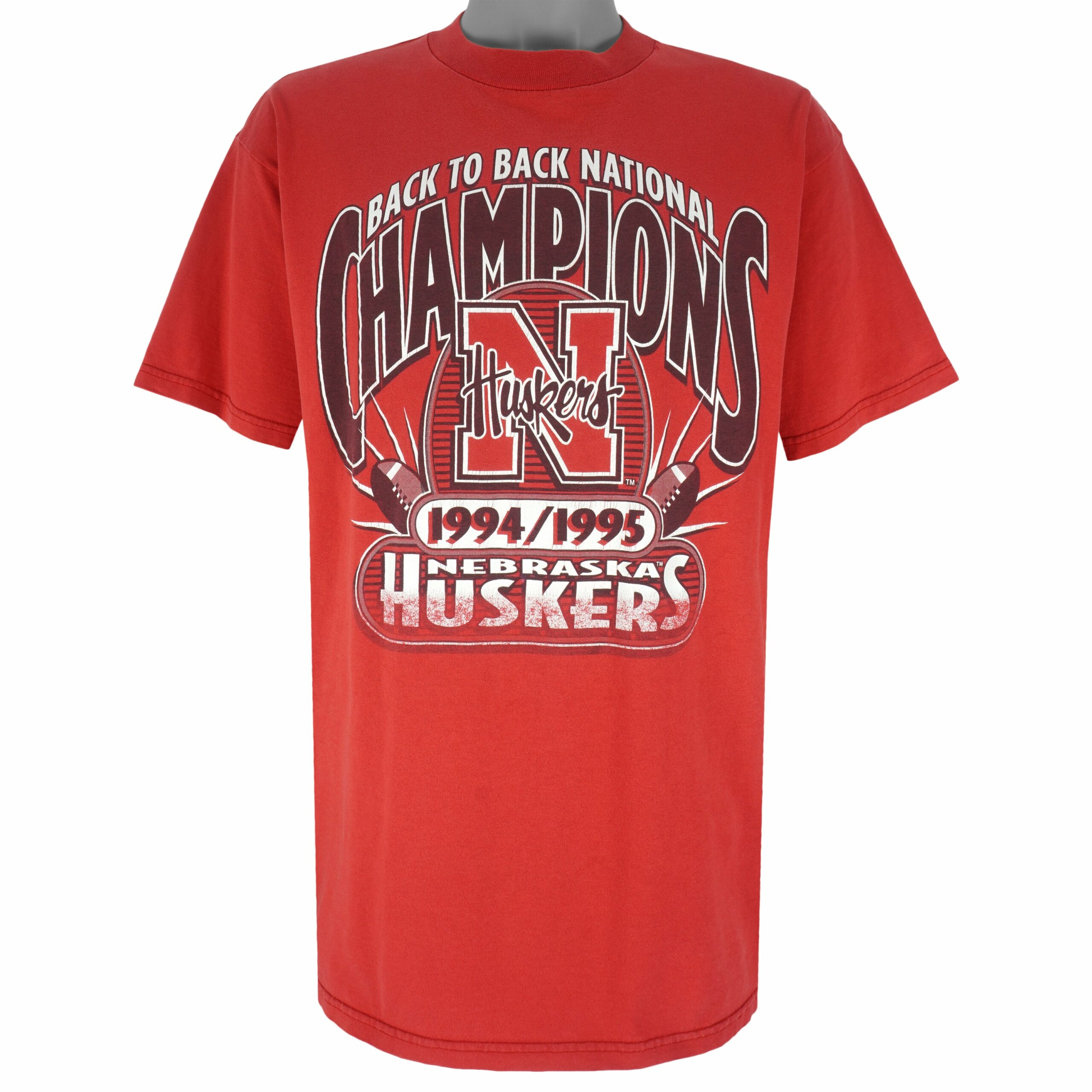 NCAA Nebraska Huskers Back to Back Champions T-Shirt 1995 Vintage Style ...