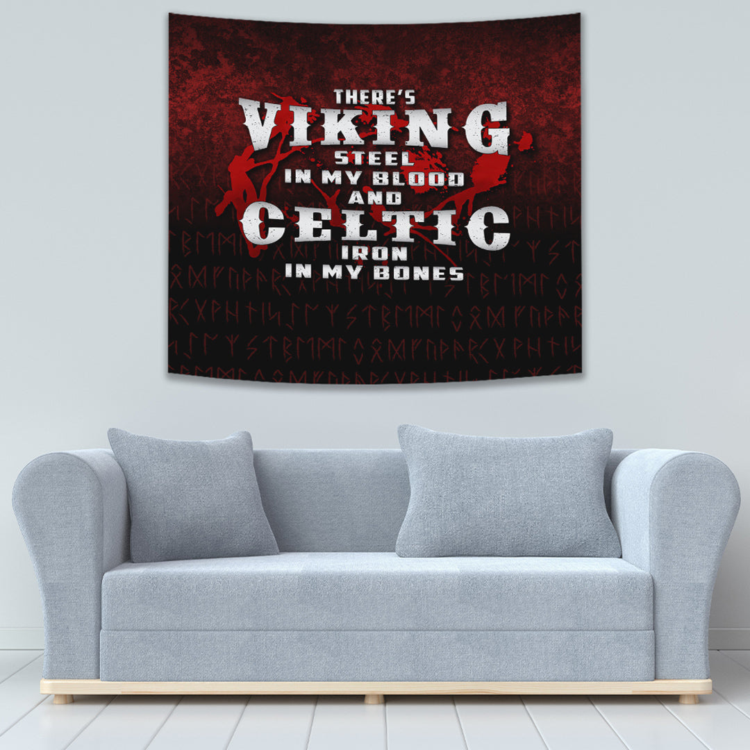Raven Valknut Viking Homeset Tapestry for Wall Décor - Bluefink