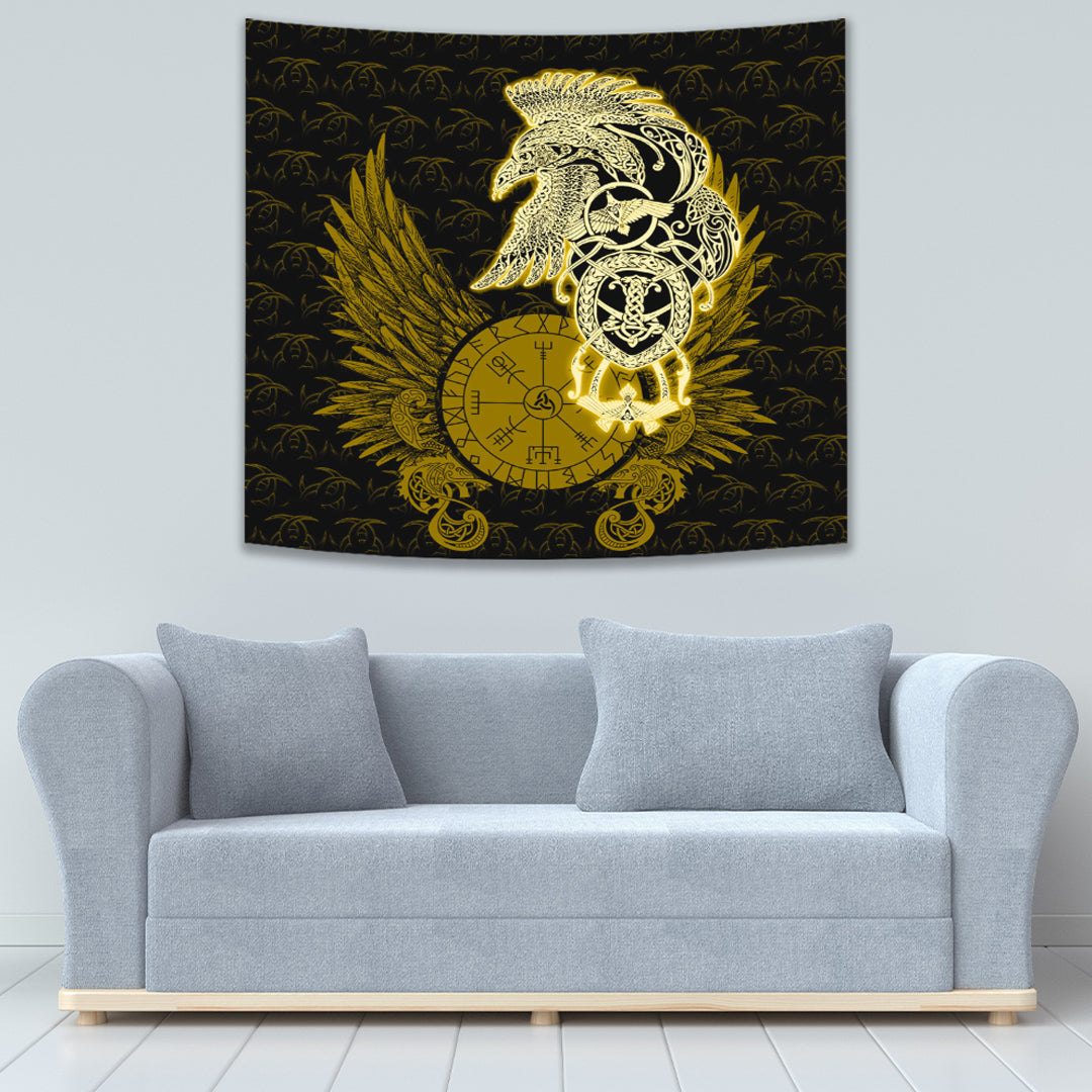 Raven Viking Legend Warrior Limited 3D Print Wall Tapestry for Wall ...