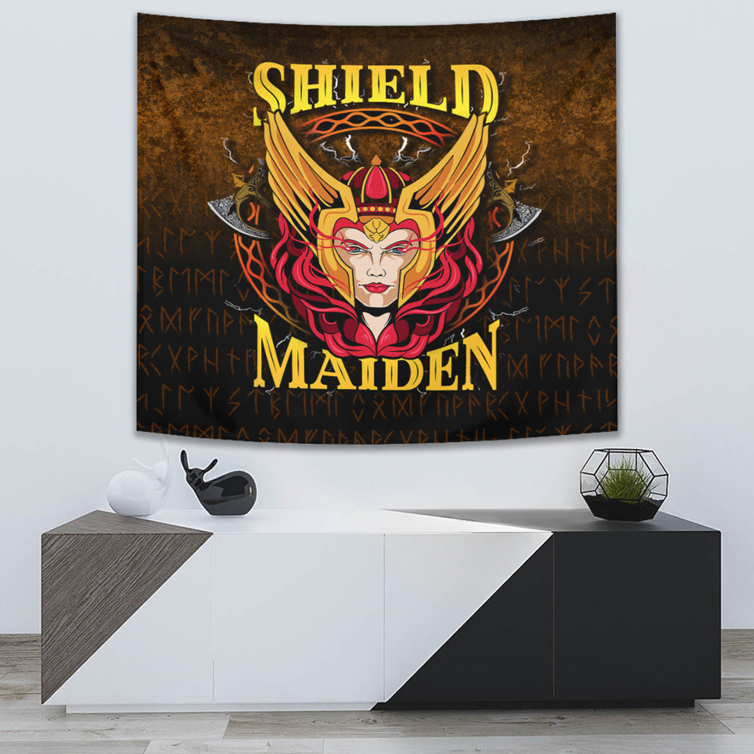 Raven With Open Wings Sacred Sign Of Viking Tapestry for Wall Décor ...