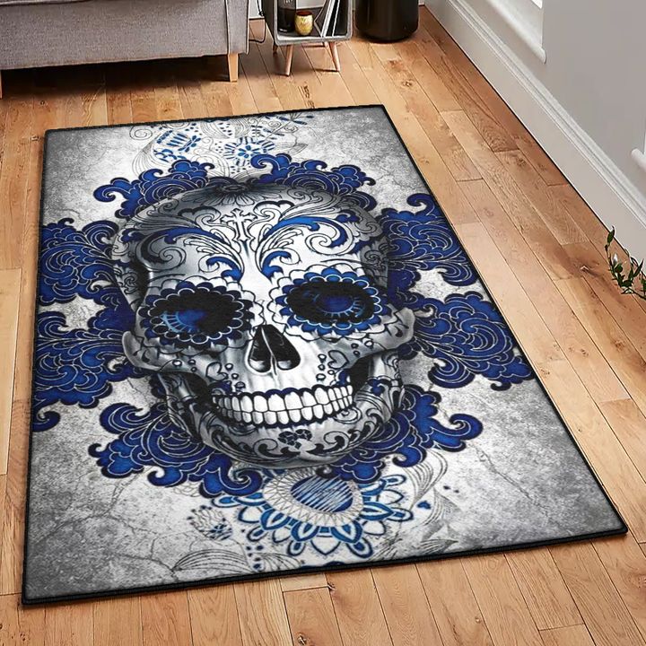 Skull Art Deco Rug, Skull Rug, Skull Area Rug, Skull Rug for Living ...