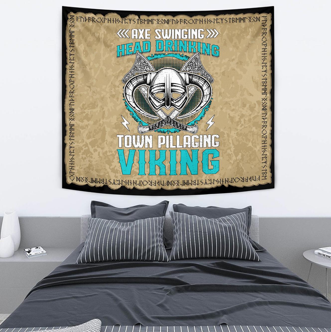 Sons of Odin Valhalla 2 Tapestry for Wall Décor - Bluefink