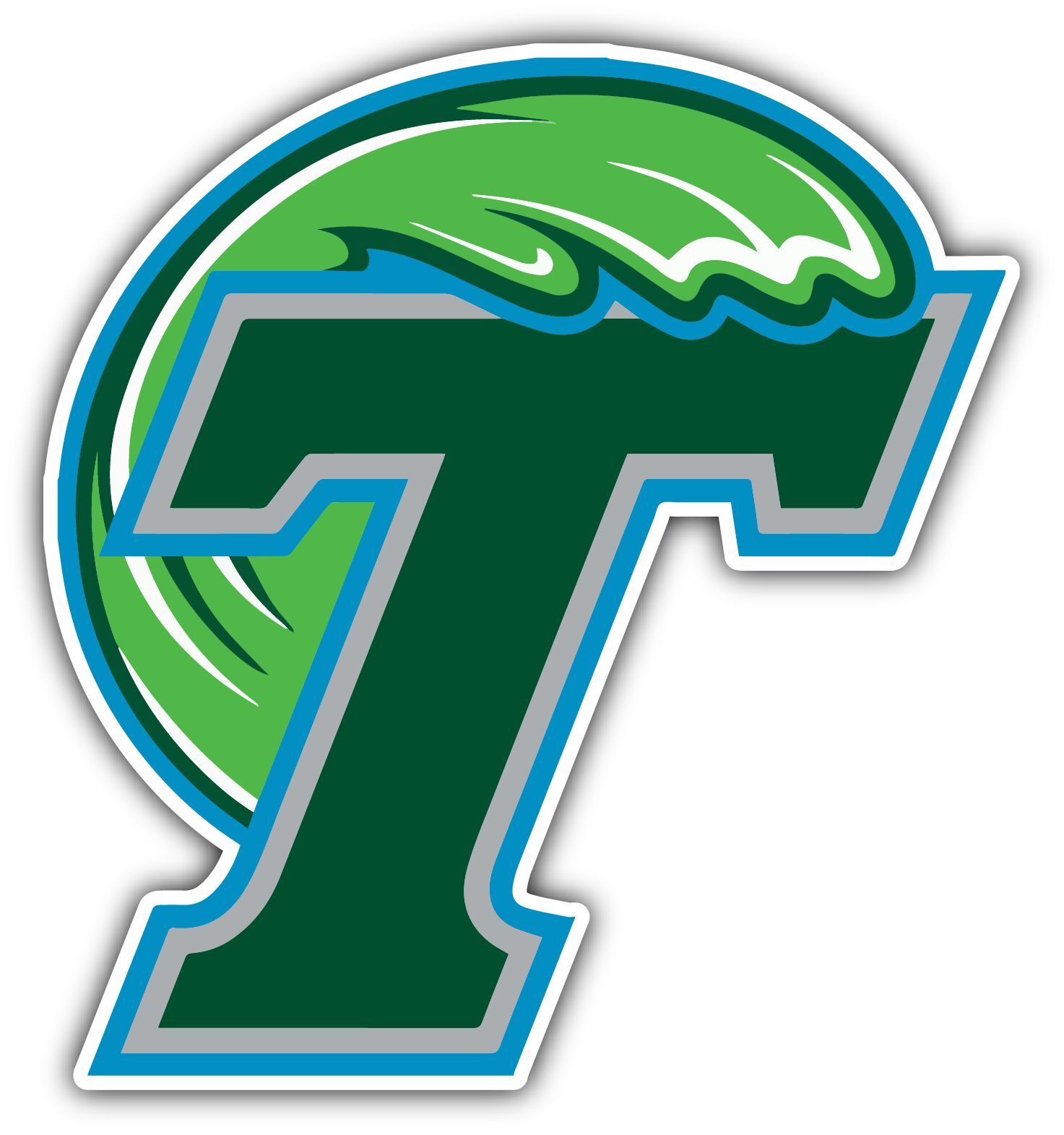 Tulane Green Wave University College NCAA Logo Vinyl Decals Sticker For ...