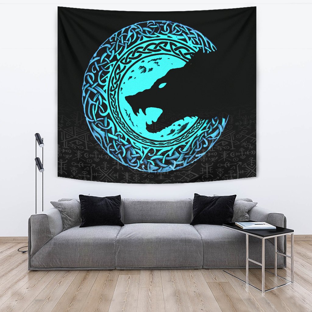 Viking Tapestry Fenrir Norse Wolf for Wall Décor - Bluefink