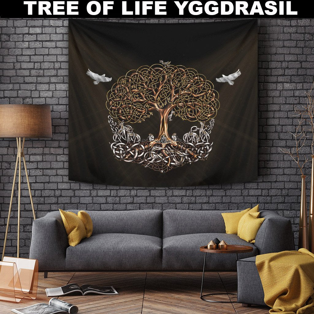 VikingStyle Tapestry OdinWing Viking Tapestry for Wall Décor - Bluefink