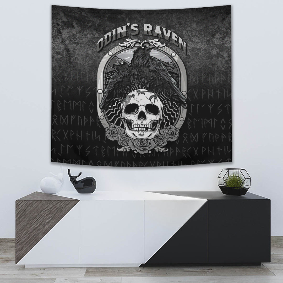 VikingStyle Tapestry Odins Raven Norse Mythology Ravens Midgard Birds ...