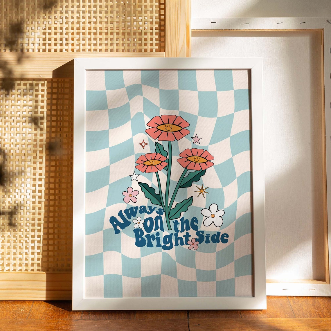 Vintage Trendy Aesthetic 70s Poster Wall Art Quote Canvas Print - Bluefink