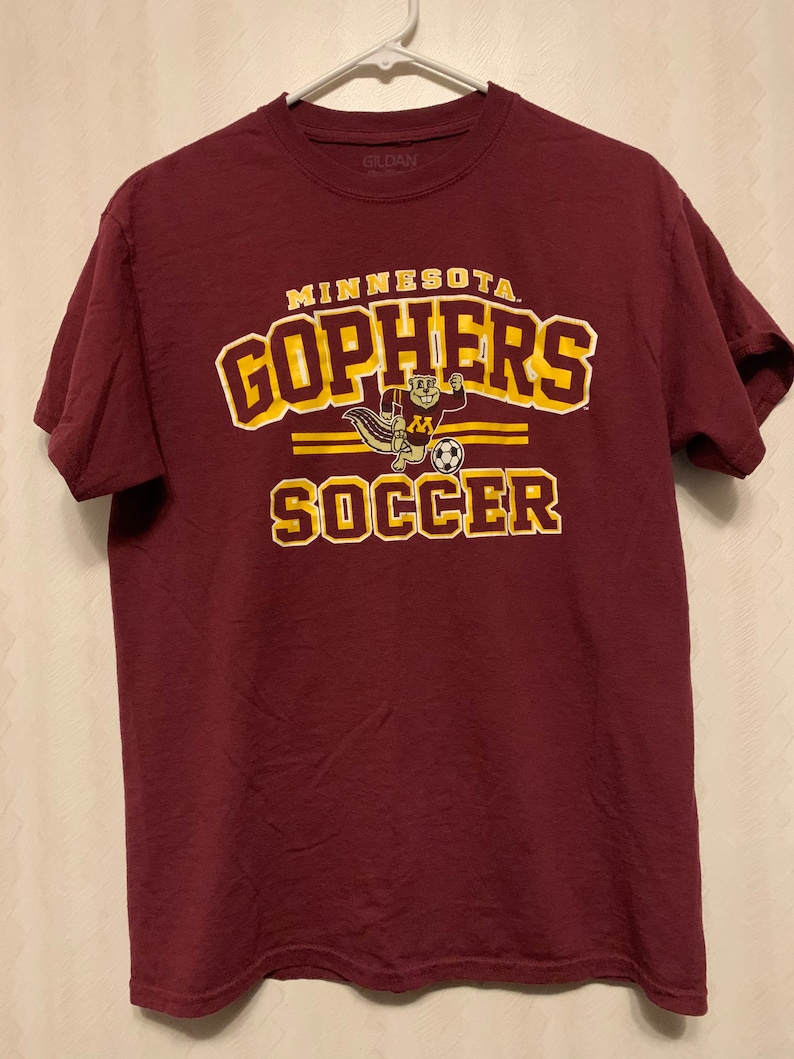 Vintage University Of Minnesota Golden Gophers Soccer T-Shirt Full Size ...